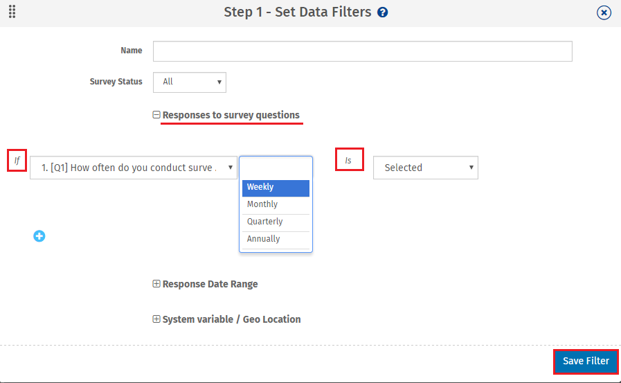 Data segmentation feature | QuestionPro