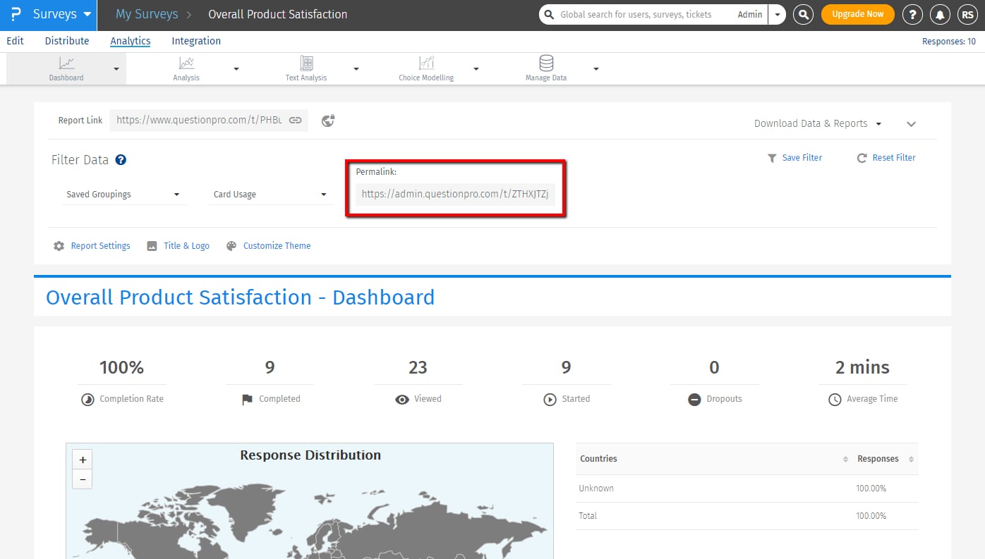 Data Segmentation And Filtering Analysis Questionpro Help Document