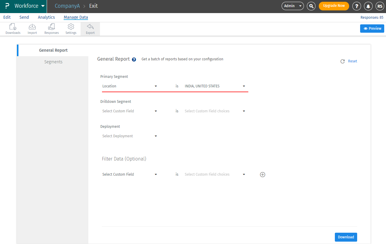 Workforce - General Report | QuestionPro Help Document