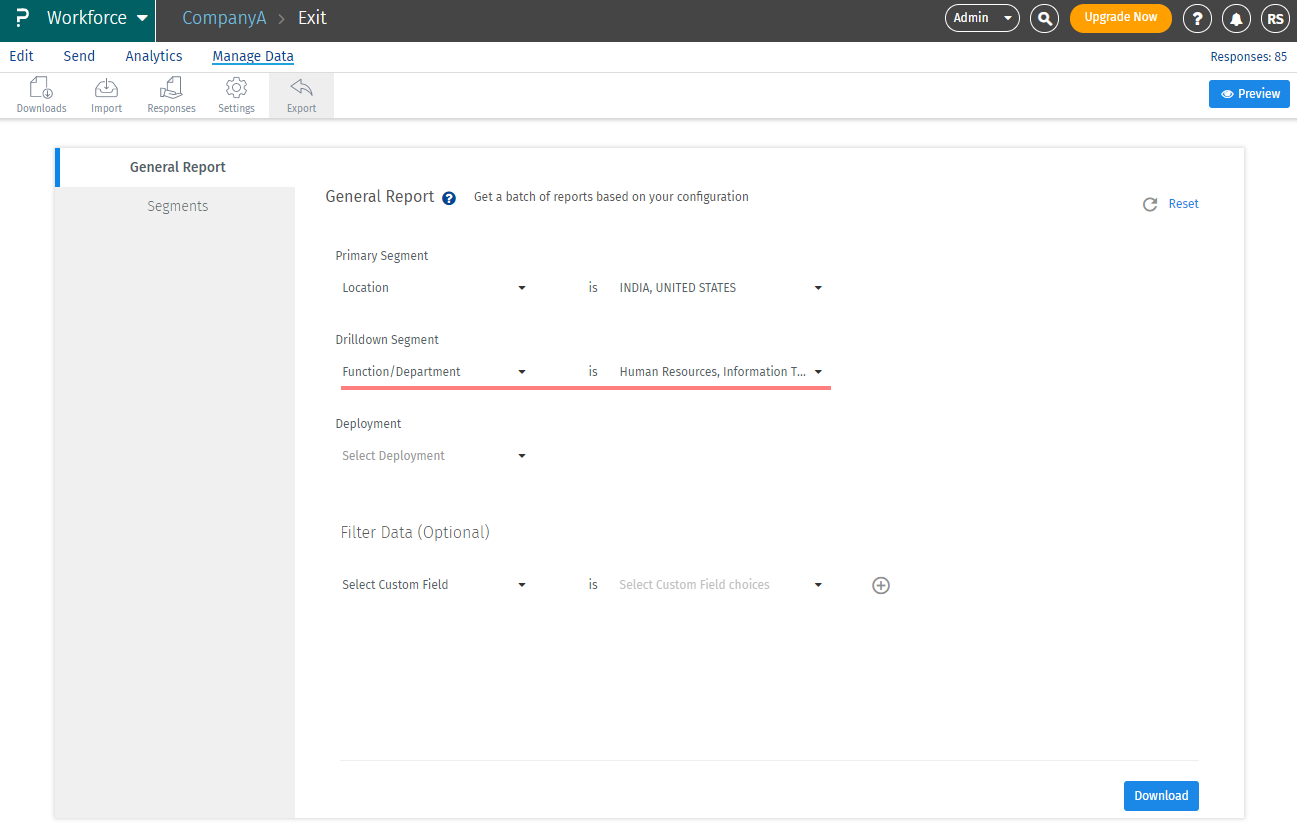 Workforce - General Report | QuestionPro Help Document