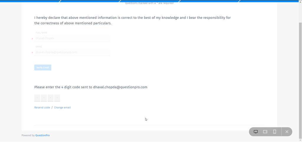 Verified Digital Signature | QuestionPro Help Document