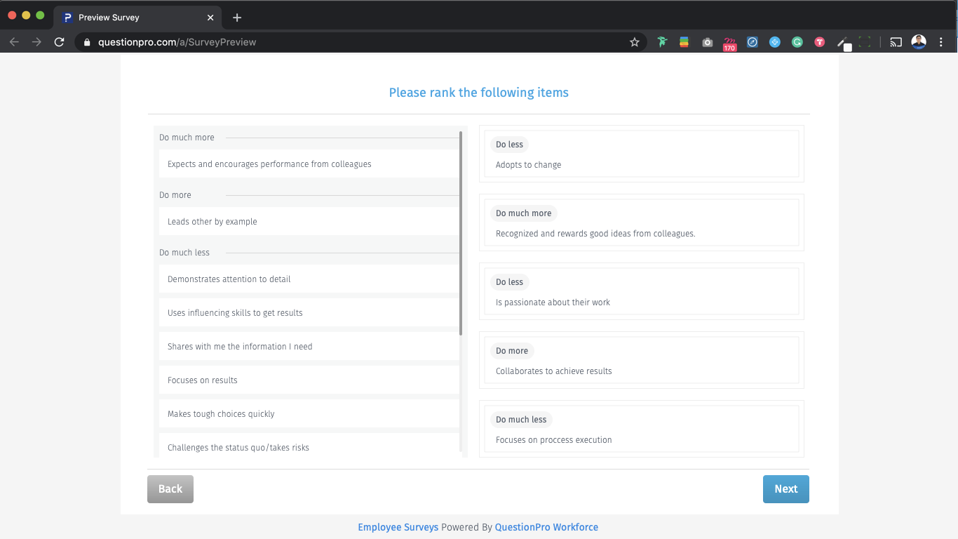 Workforce 360 Survey- Priority Model | QuestionPro Help Document