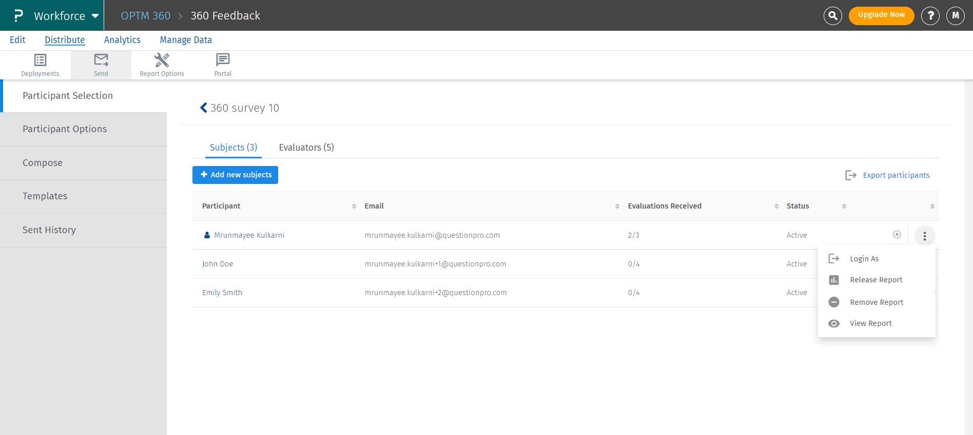 Workforce 360 Participant Tools | QuestionPro Help Document