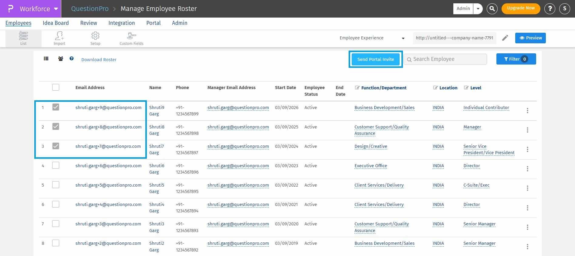 Ability to Share Portal details | QuestionPro Help Document
