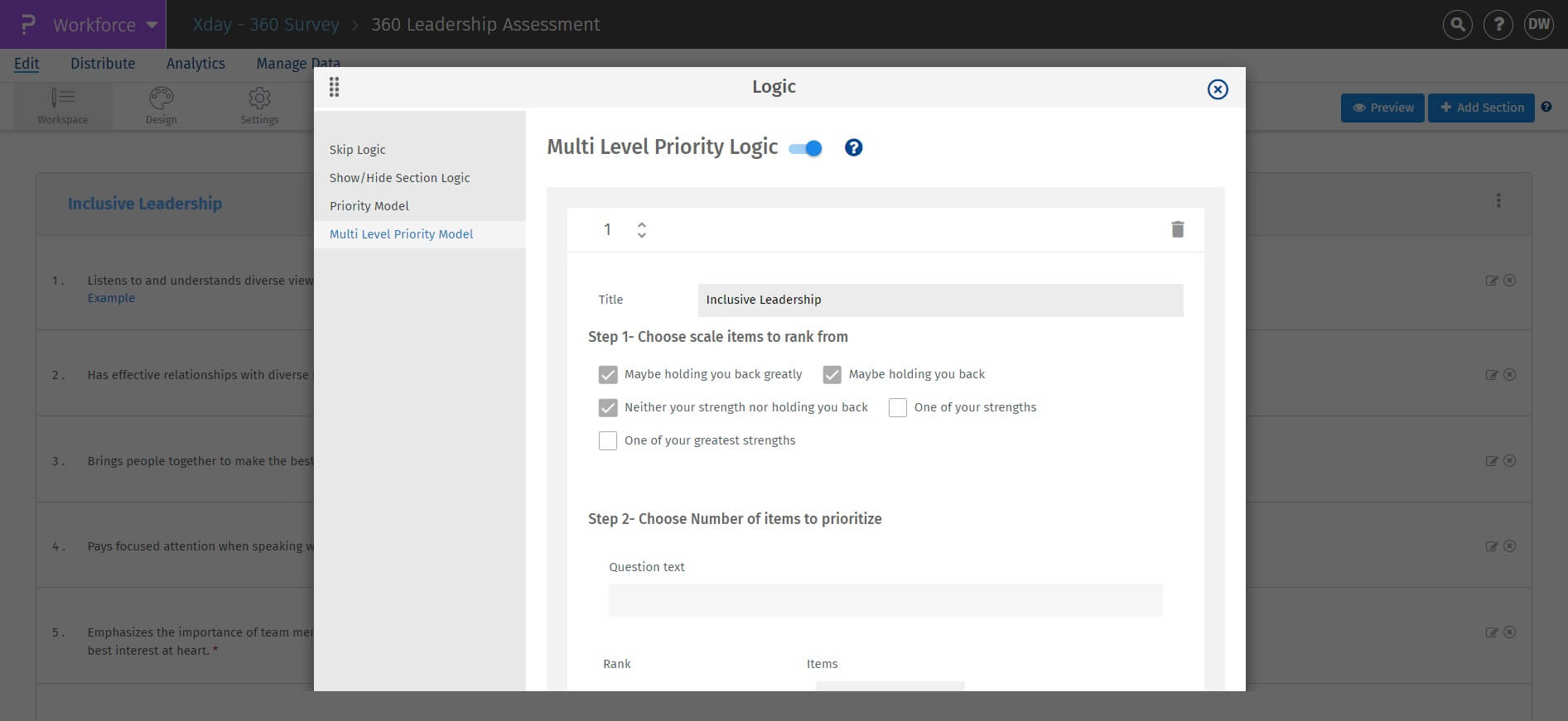 Multi Level Priority Logic | QuestionPro Help Document