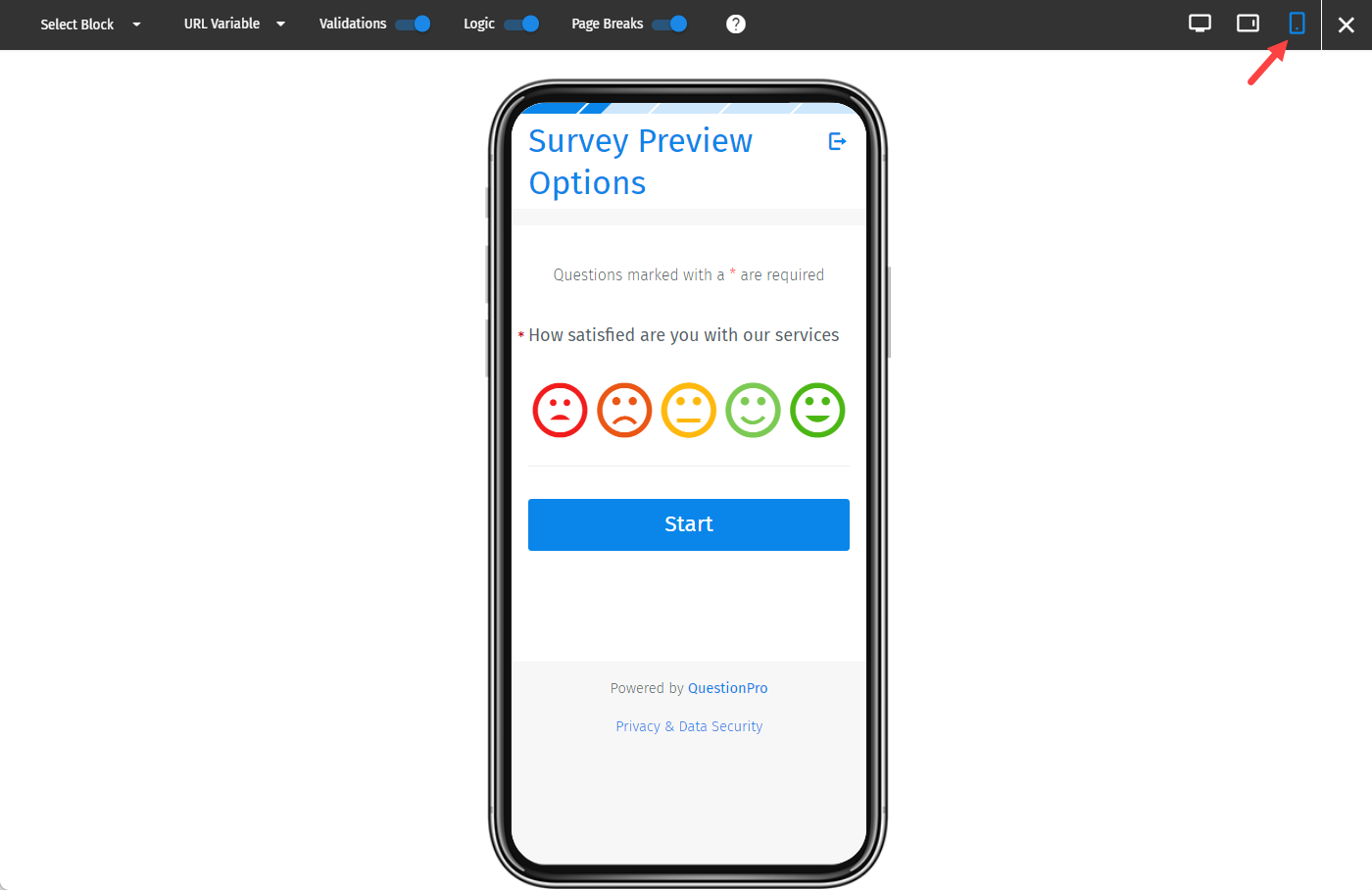 Survey Preview Options | QuestionPro Help Document