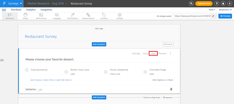 Quota control to limit responses | QuestionPro Help Document