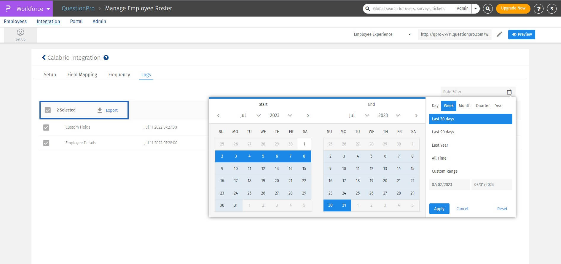 HRIS Integration | QuestionPro Help Document