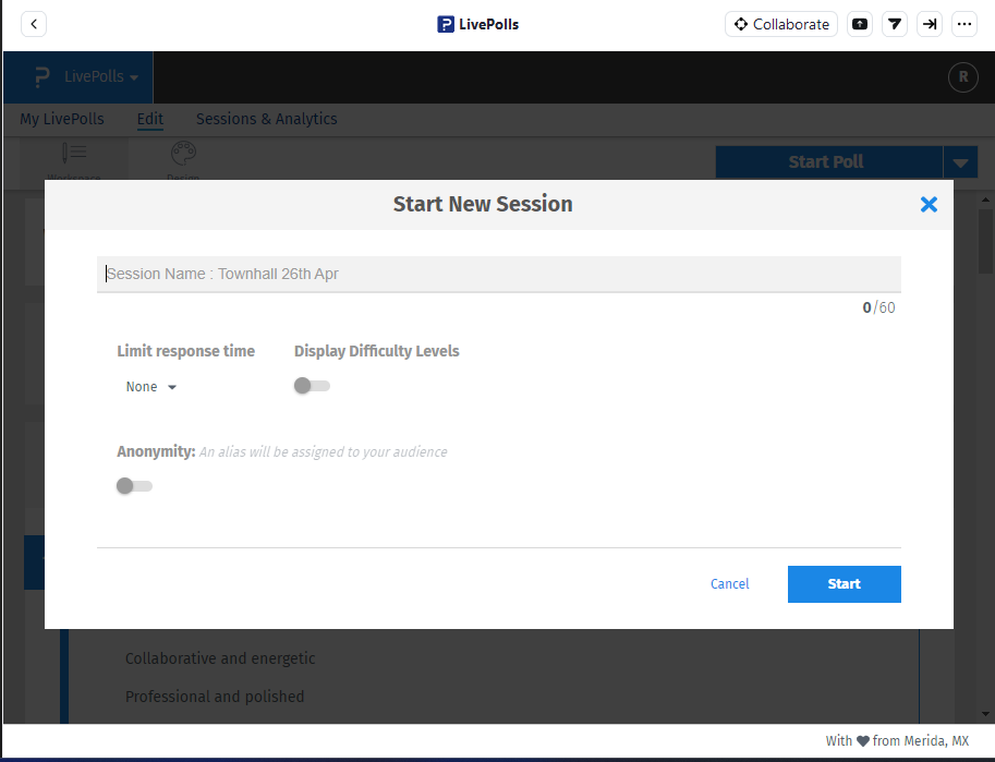 Documentation de l'application LivePolls Zoom | QuestionPro Help Document