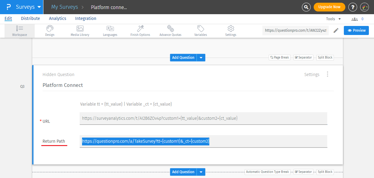 Platform Connect | QuestionPro Help Document
