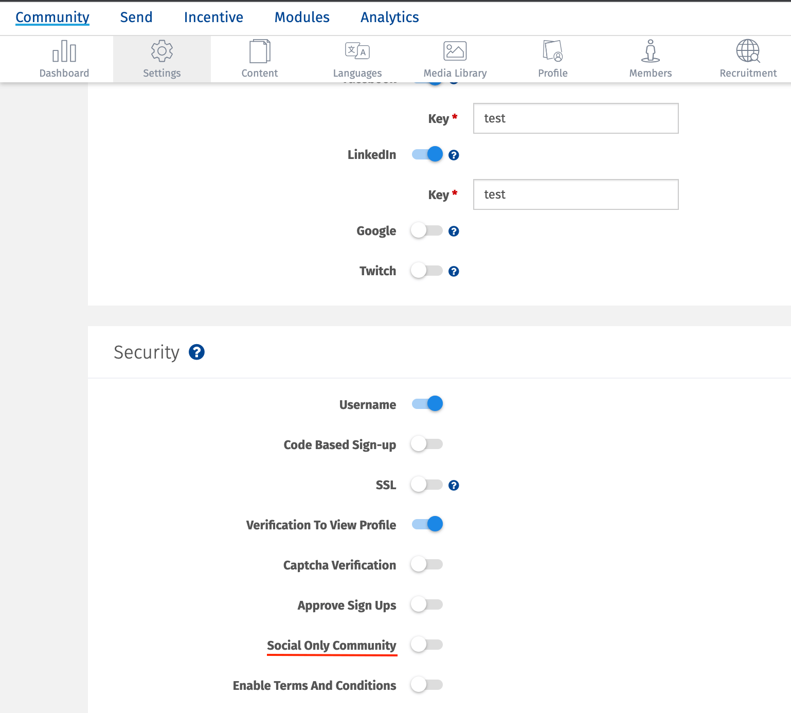 Community Settings | QuestionPro Help Document
