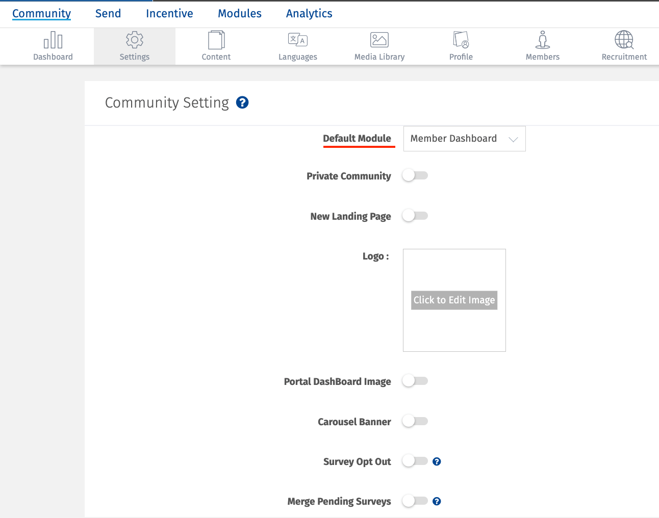 Community Settings | QuestionPro Help Document