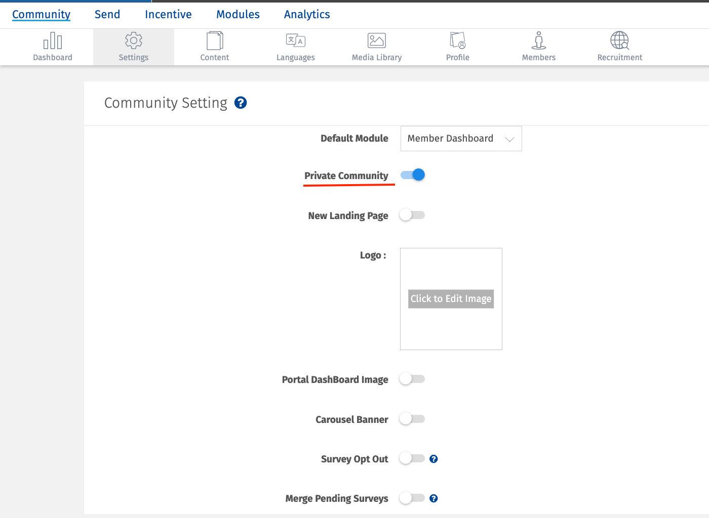 Community Settings | QuestionPro Help Document