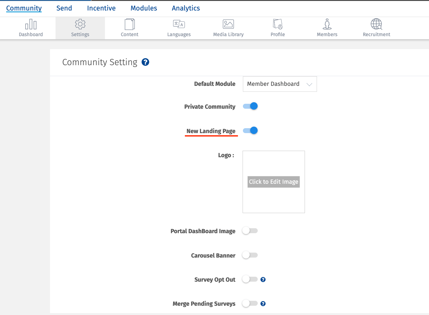 Community Settings | QuestionPro Help Document
