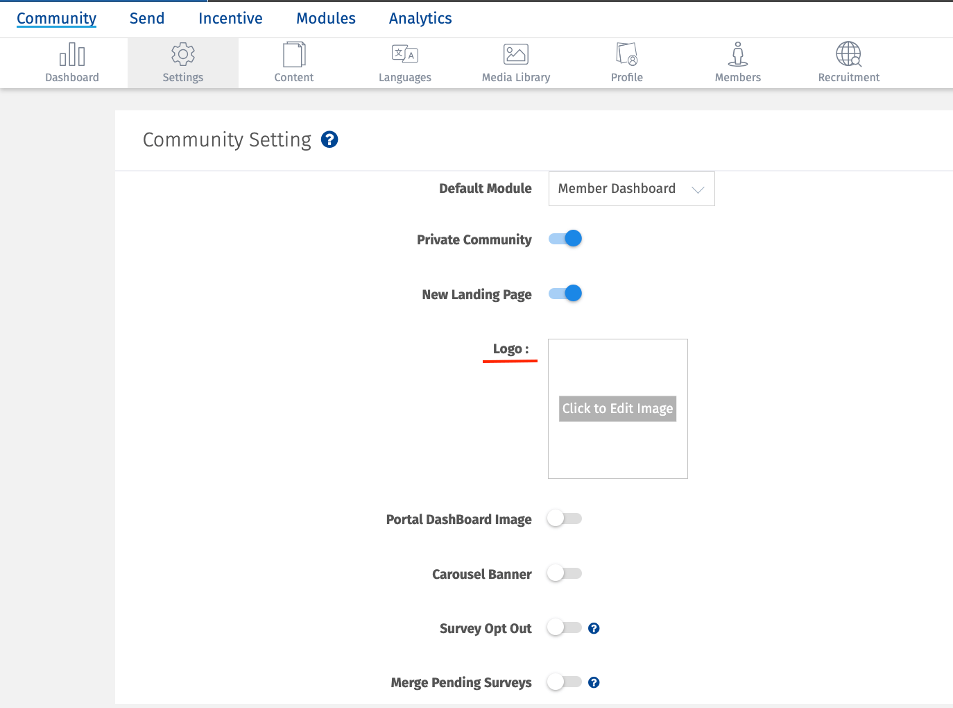 Community Settings | QuestionPro Help Document