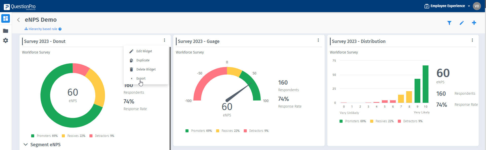 eNPS in Workforce Analytics Portal | QuestionPro Help Document