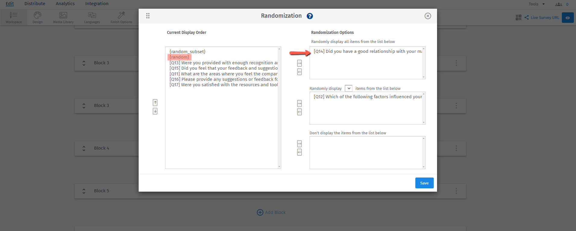 Question Randomization Questionpro Help Document