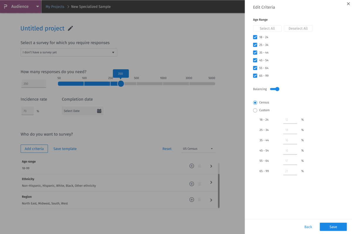 Audience balancing | QuestionPro Help Document