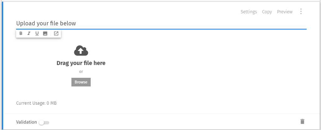 Upload files question | QuestionPro Help Document