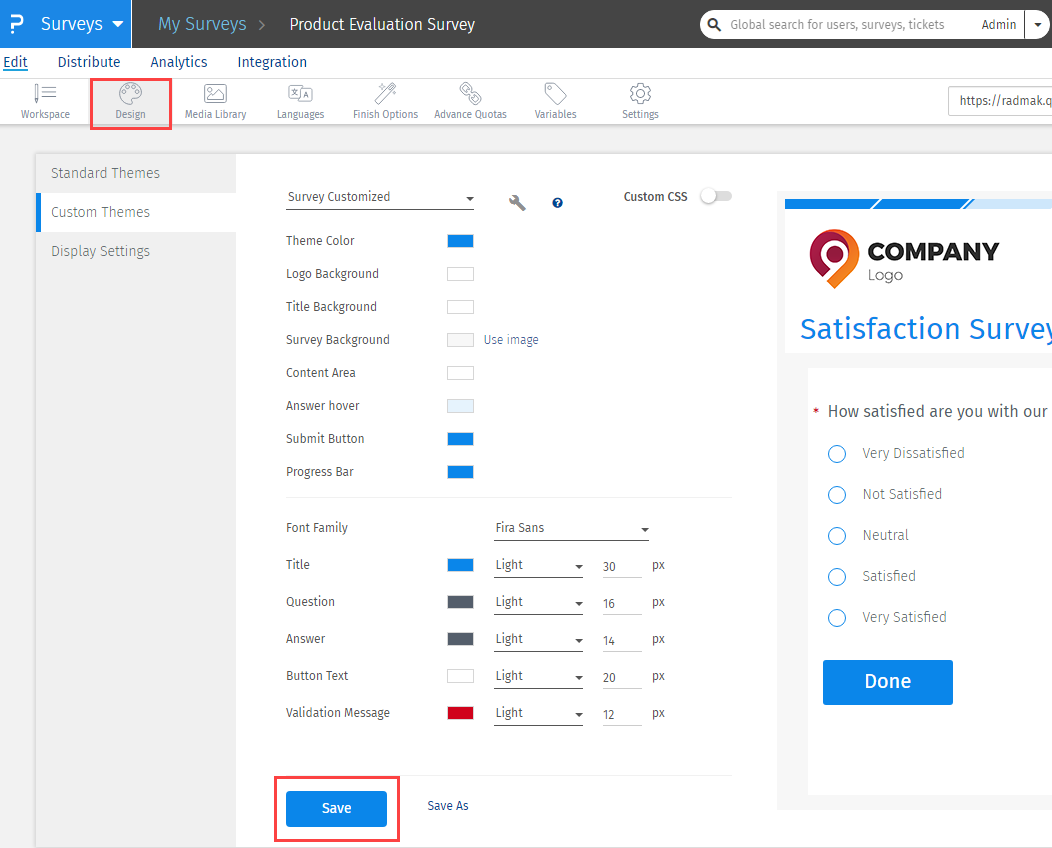 Custom Themes Questionpro Help Document