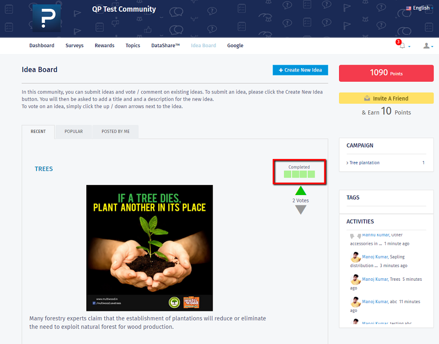 Comunidades - Ideas moderadas | QuestionPro Centro de Ayuda