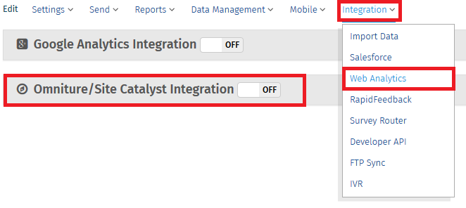 Integración de Omniture SiteCatalyst | QuestionPro Centro de Ayuda