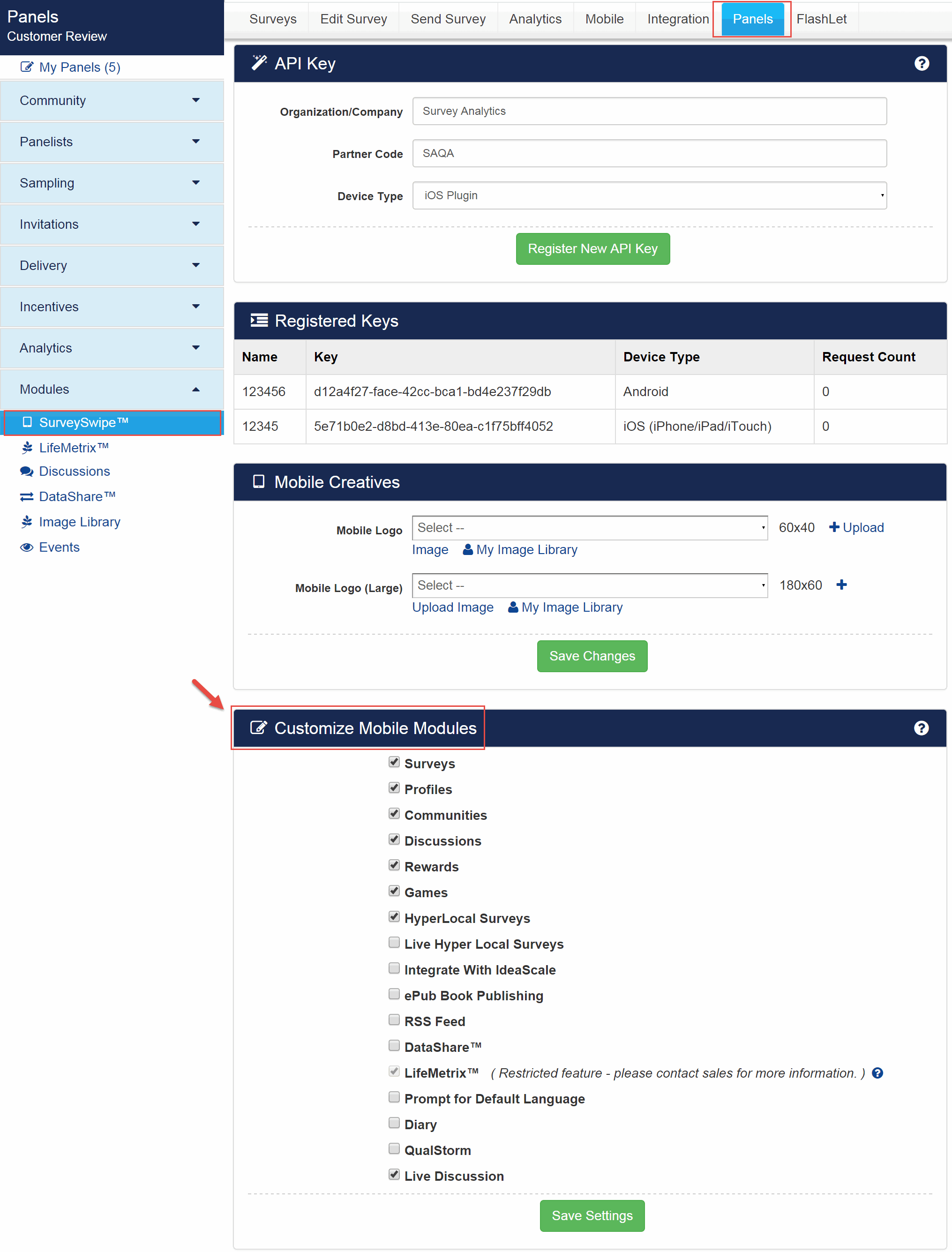 Personalizar los Módulos y plugins móviles | QuestionPro Centro de Ayuda