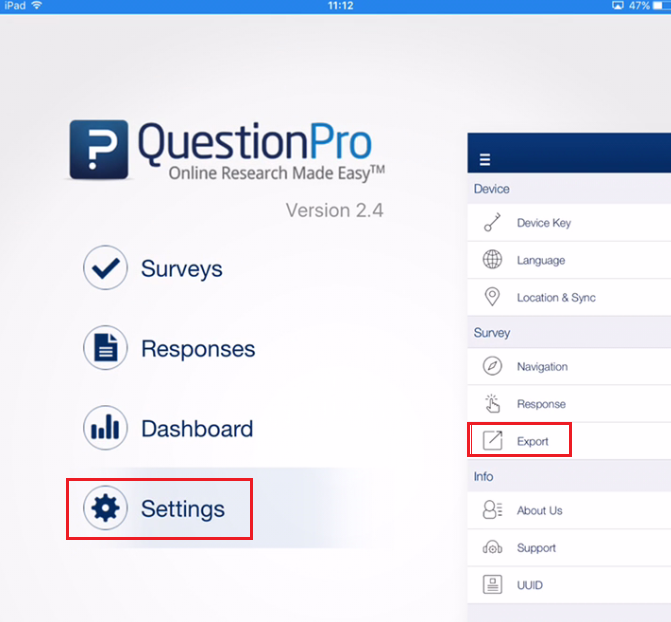 Daten mit der mobilen App synchronisieren | QuestionPro Wissensbasis