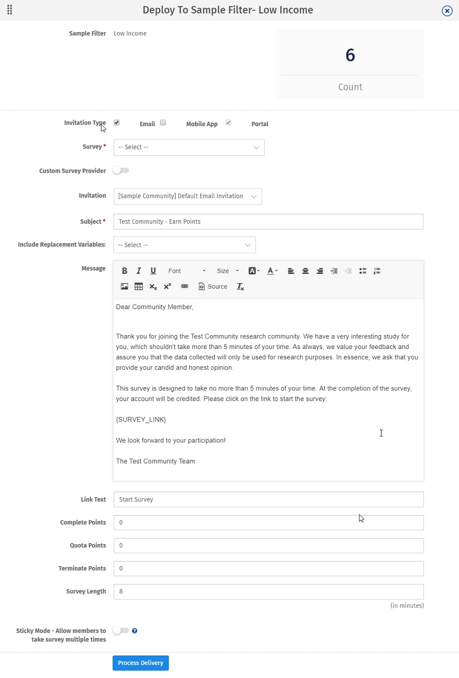 Communities - Beispielfilter | QuestionPro Wissensbasis