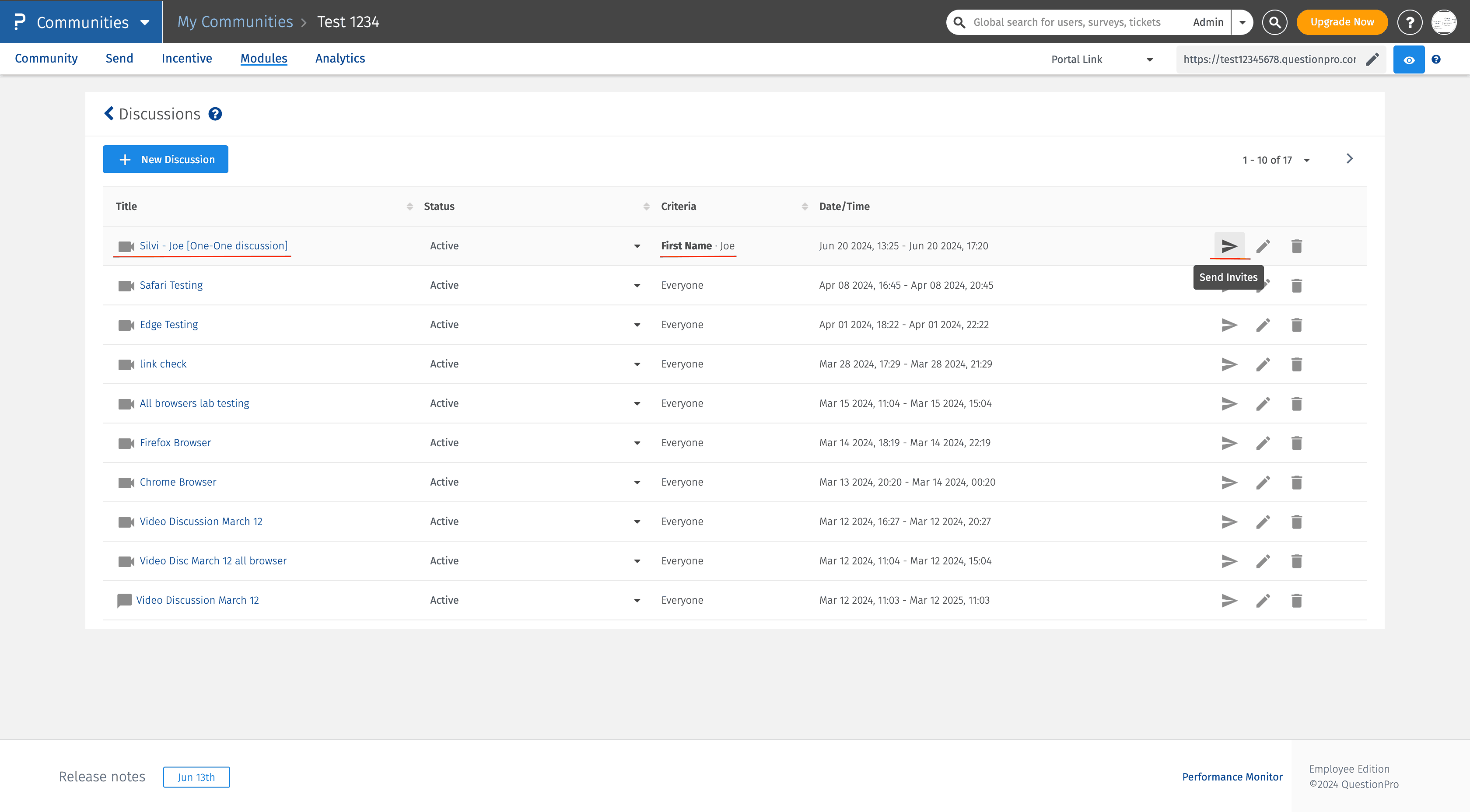 Communities - Discussion Setting | QuestionPro Help Document