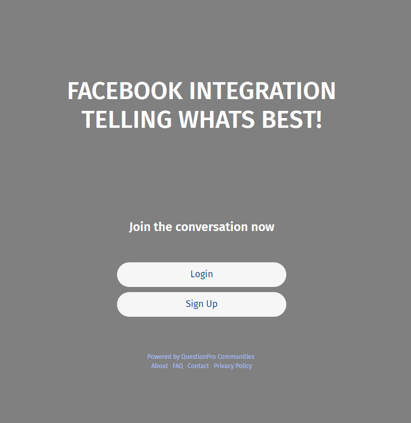 Facebook Custom App Survey Authentication Questionpro Help Document