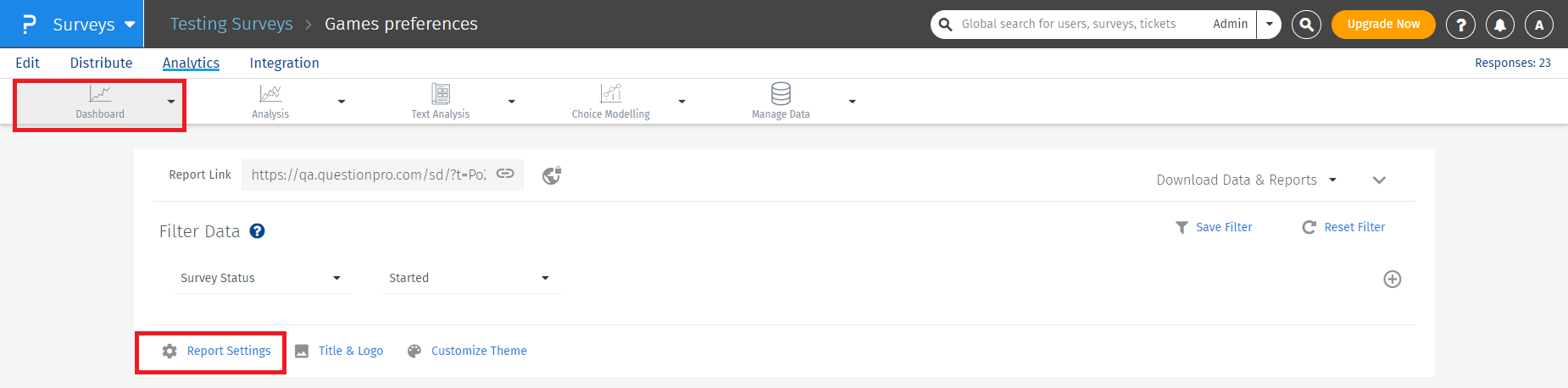 Dashboards Personalizados | QuestionPro Centro de Ayuda