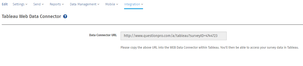 Tableau-Integration | QuestionPro Wissensbasis