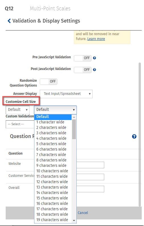 Feld-Matrix | QuestionPro Wissensbasis