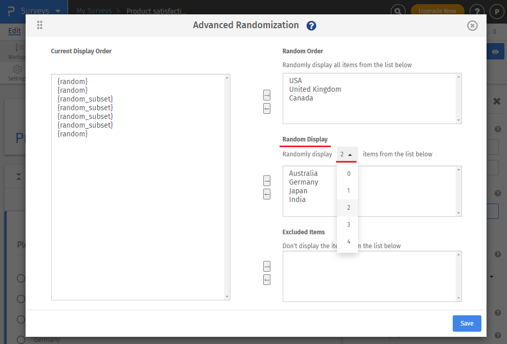 Advanced Randomization How To Questionpro Help Document