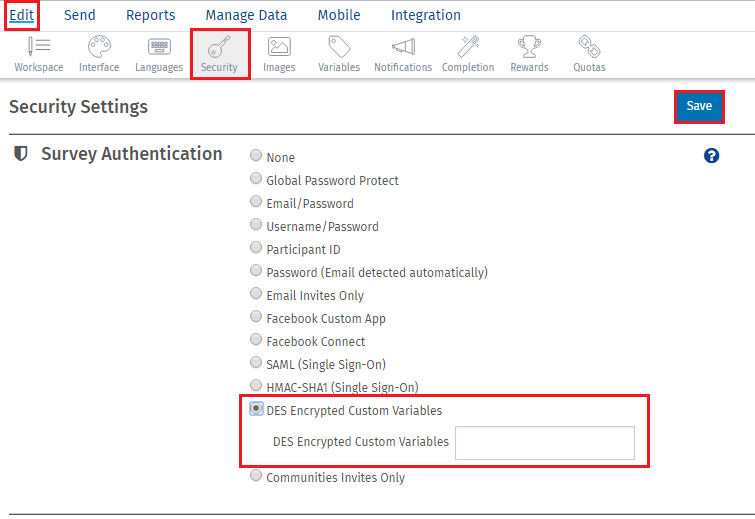 Survey Authentication - DES Encryption | QuestionPro Help Document