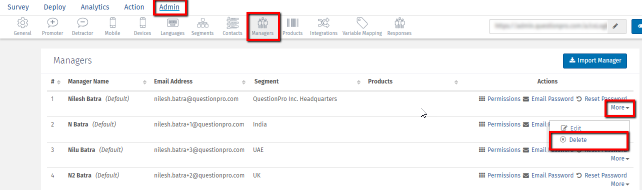 Supervise Segment Managers | QuestionPro Help Document