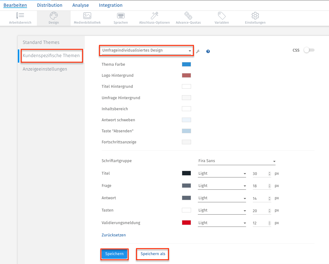 Design der Online Umfrage anpassen | QuestionPro Wissensbasis