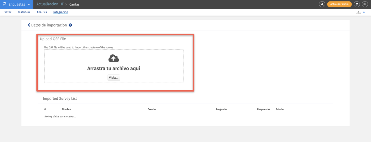 Importación de datos de Qualtrics | QuestionPro Centro de Ayuda