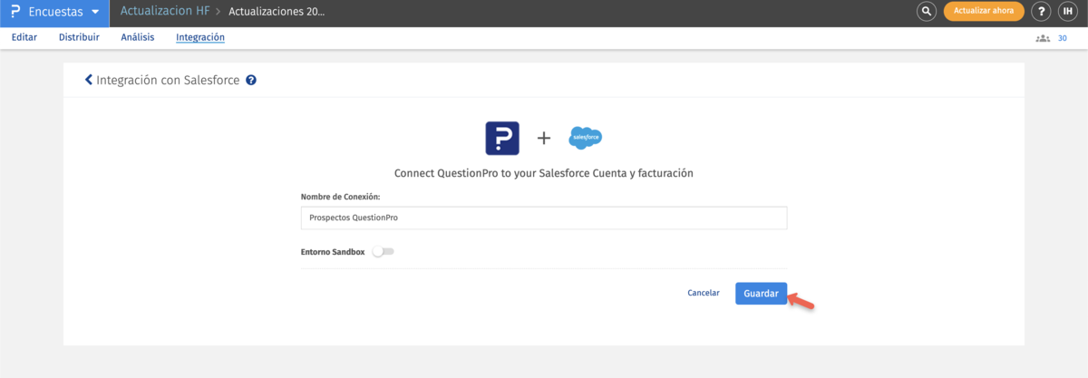 Integración con Salesforce | QuestionPro Centro de Ayuda