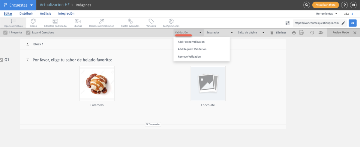 Modo de revisión | QuestionPro Centro de Ayuda