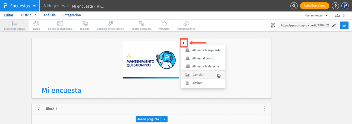 Agregar logotipo a la encuesta | QuestionPro Centro de Ayuda