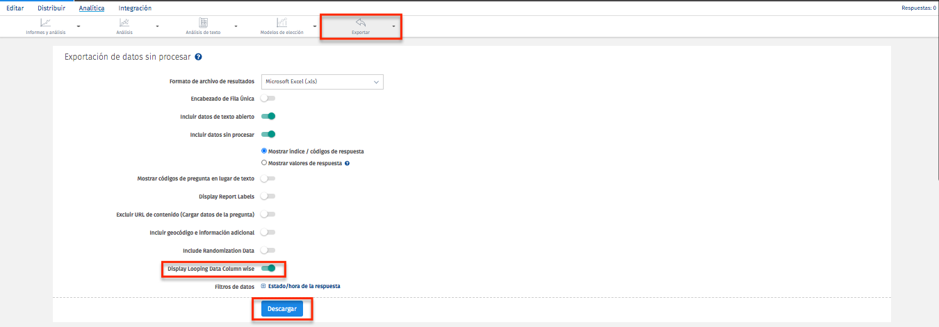 Lógica de Looping | QuestionPro Centro de Ayuda