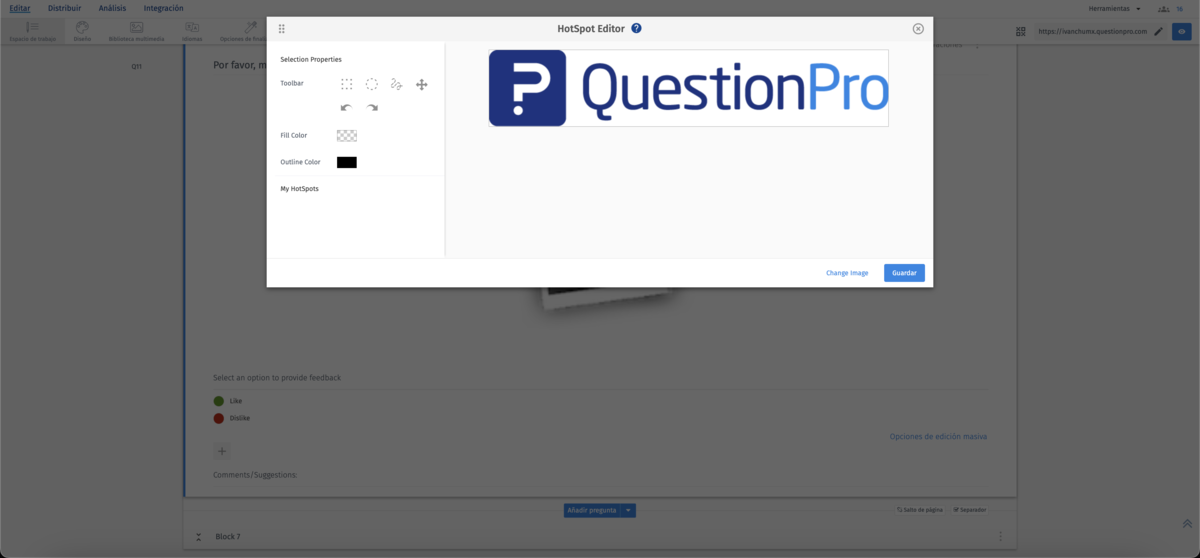 Prueba de imagen HotSpot | QuestionPro Centro de Ayuda