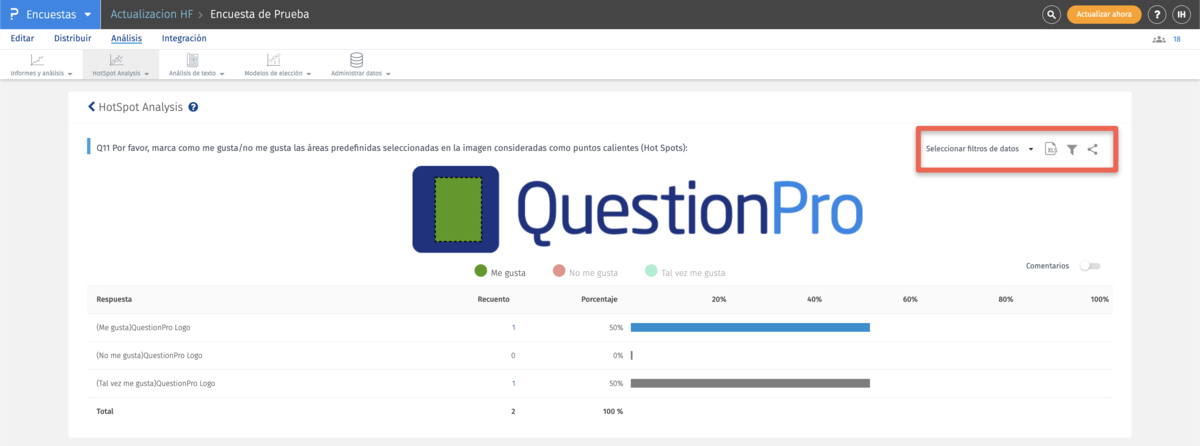 Prueba de imagen HotSpot | QuestionPro Centro de Ayuda